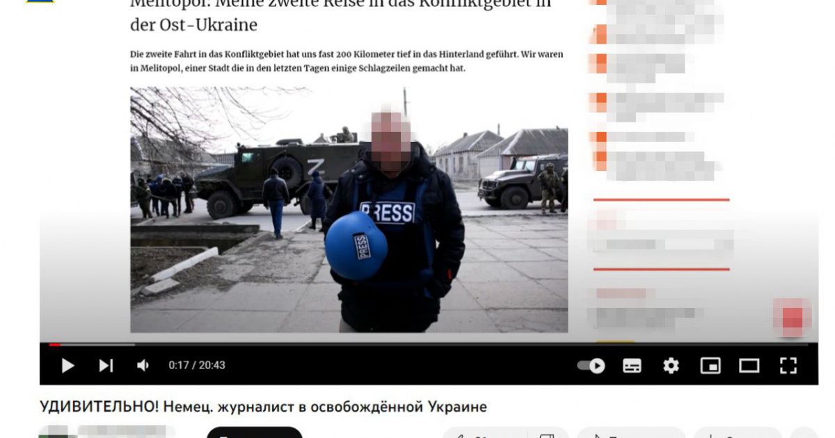 Foreign blogger commissioned by RT to spread fakes about the war ...